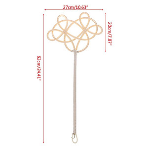JKPOWER Traditional Racket Woven Imitation Rattan Clean Duster Carpet Rug Beater Durable Handmade Carpet Beater