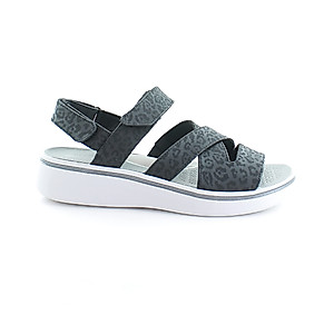 BZees Women's Traveler Black Leopard 7 B(M) US