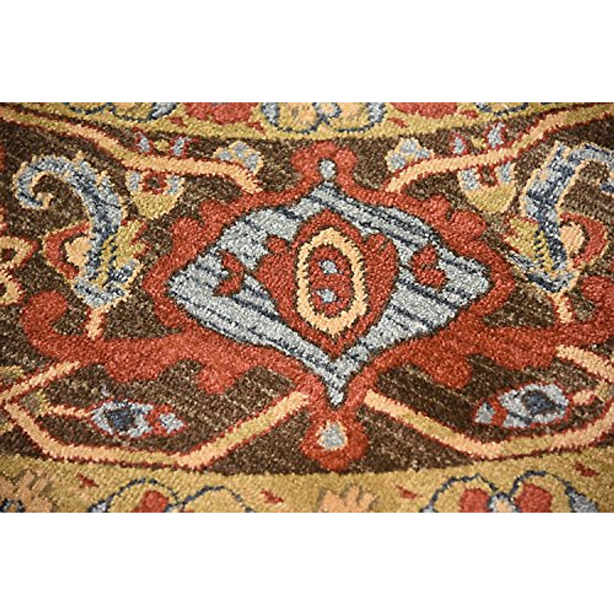 Unique Loom Sahand Collection Traditional Geometric Classic Red Round Rug (8' 0 x 8' 0)
