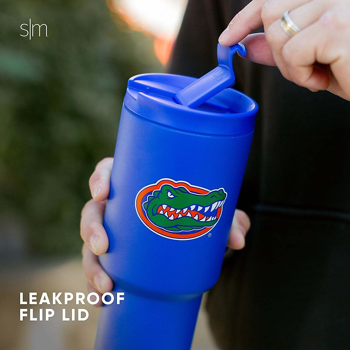 Simple Modern Officially Licensed Collegiate Florida Gators 30 oz Tumbler with Flip Lid and Straws | Insulated Cup Stainless Steel | Gifts for Men Women | Trek Collection | University of Florida