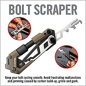 Real Avid Gun Multi Tool CORE: Tactical Rifle Tool & EDC Tools, Gun Accessories & Utility Tool Kit for Gun Maintenance, Includes Carbon Removal Tool & Front Sight Adjuster