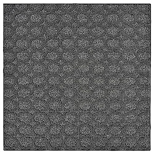 Garland Rug Garden Trellis 6 ft. x 6 ft. Square Indoor/Outdoor Area Rug Heather Gray