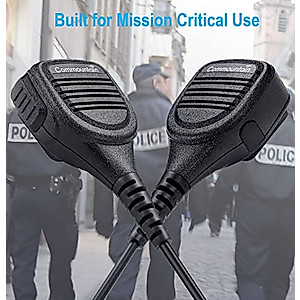 2 Pack Heavy Speaker Mic w/Reinforced Cable for Baofeng Radios BF-F8HP BF-F9 UV-82 UV-82HP UV-82C UV-5R UV-5R5 UV-5RA UV-5RE UV-5X3 V2+ BTECH Retevis Radioddity TYT Kenwood Radios, Shoulder Microphone