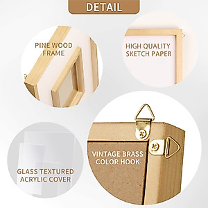 Blustrio Wooden Wedding Guest Book Alternative, 11"x17"Framed and Hangable Baby Shower Guest Book for Wedding/Baby/Graduation/Retirement/Birthday/Party/Celebration of Life/Funeral(Stand not included)