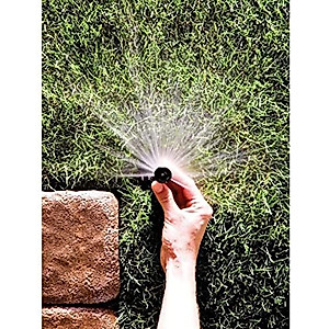 Rain Bird 1806APPRS Pressure Regulating (PRS) Professional Pop-Up Sprinkler, Adjustable 0° - 360° Pattern, 8' - 15' Spray Distance, 6" Pop-up Height, Black