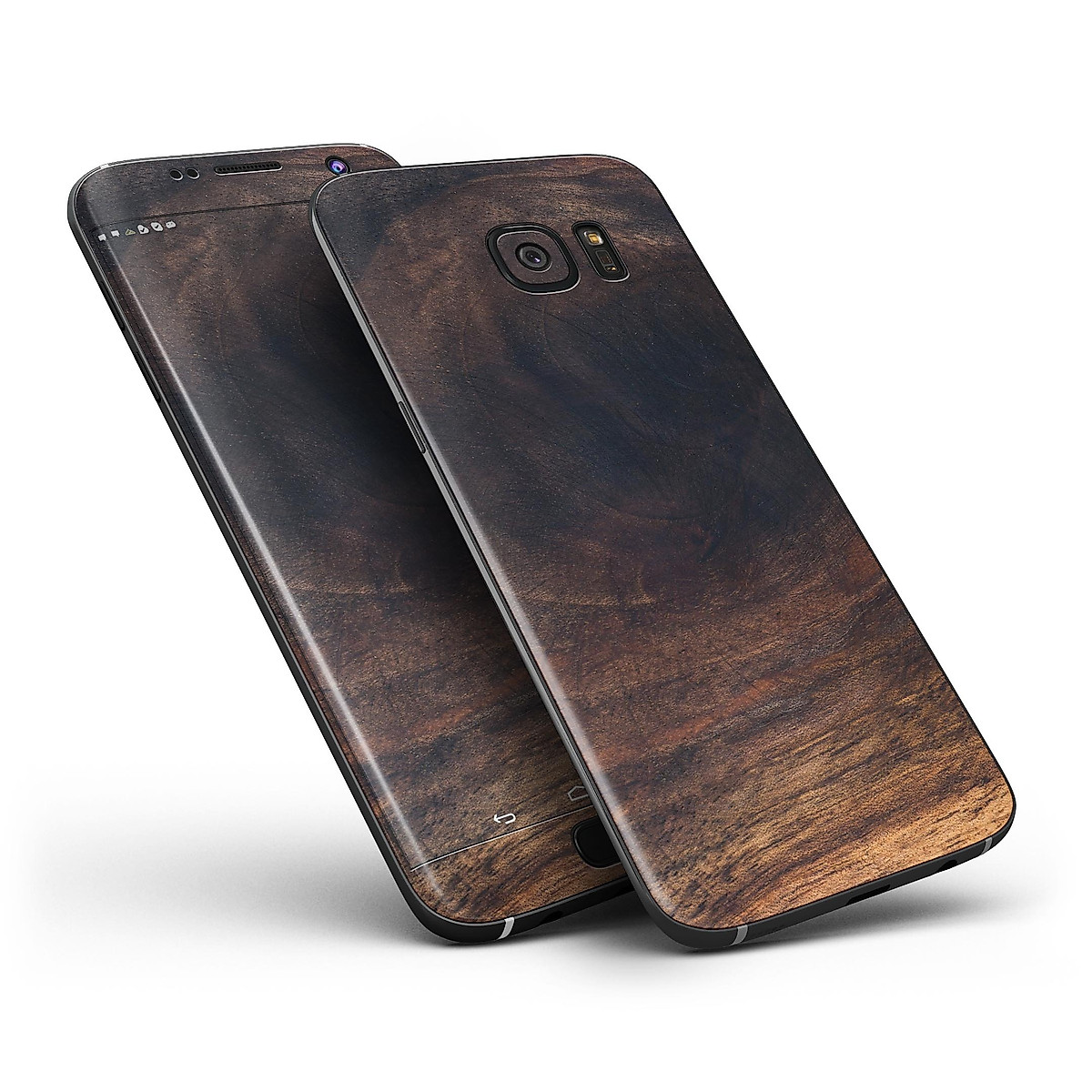 Design Skinz Design Skinz Knotted Rich Wood Plank Full-Body Wrap Decal Skin-Kit for The Galaxy S7 Edge