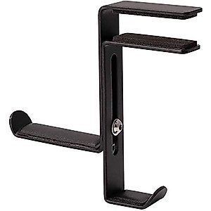 N / A Headphone Stand Headset Hanger Hook Mount Bracket, Adjustable Desk Gaming Headphone Holder, PC Gaming Headset Display, Universal Mic Cable Keys Clamp Hook Compatible with Tables, Book Shelfs