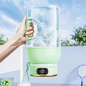 Multifunctional Portable Juicer Cup, Outdhaven/Yulyoie/Holdonmy Multifunctional Portable Juicer Cup with Digital Display, Portable Blender For-Smoothies, Shakes, And Frozen Blending (White)