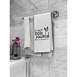 Dibor It’s Not Dog Hair It’s Boston Terrier Glitter Kitchen Towels Dish Towels Dishcloth,Cute Dog Decorative Absorbent Drying Cloth Hand Towels Tea Towels for Bathroom Kitchen,Dog Lovers Girls Gifts