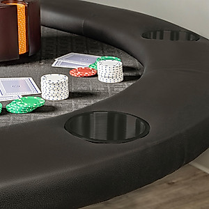 Brybelly Poker Table Cup Holder Inserts - Durable and Rust-Proof, Drop-in Table Cup Holder for 3.375" Hole - 3" Deep with 3.25" Inside Diameter - Vivid Black Aluminium, Pack of 10