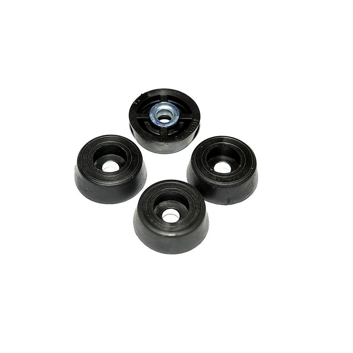 20 Medium Round Rubber Feet -W/Stainless Steel Screws .312 H X .859 D - Made in USA - Great for Cutting Boards, Electronics, Hobby - Food Safe/RoHS Compliant