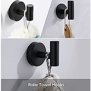 Bathroom Hardware Set, 5/10/20pcs Black/Brushed Nickel/Brushed Gold Stainless Steel Bathroom Hardware Set, Bathroom Accessories Kit Including 16" Hand Towel Bar, Toilet Paper Holder, Robe Towel Hooks