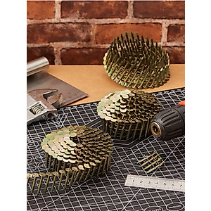 Sadnyy 600 Count Coil Roofing Nails 3/4-1-1/4 in 15 Degree Coil Roofing Nails Stainless Steel Siding Nails with Smooth Ring Shank for Roof Lathing Sheathing Material (3/4 inch x 0.12 inch)