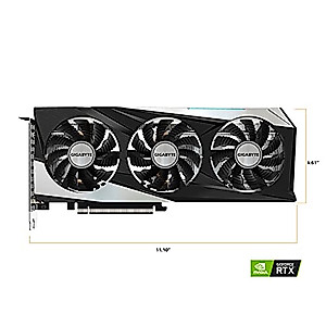GIGABYTE GeForce RTX 3060 Ti Gaming OC 8G (REV2.0) Graphics Card, 3X WINDFORCE Fans, LHR, 8GB 256-bit GDDR6, GV-N306TGAMING OC-8GD REV2.0 Video Card