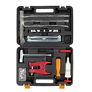 Felled Chainsaw Sharpening Kit in Hard Carrying Case - File Set, Guide, Depth Gauge, Stump Filing Vise, Grease Gun