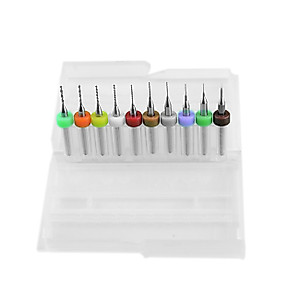 XINGYHENG 20pcs PCB Print Circuit Board Carbide Tungsten Steel Micro Drill Bits Set Shank 0.1mm to 1.0mm (2each)