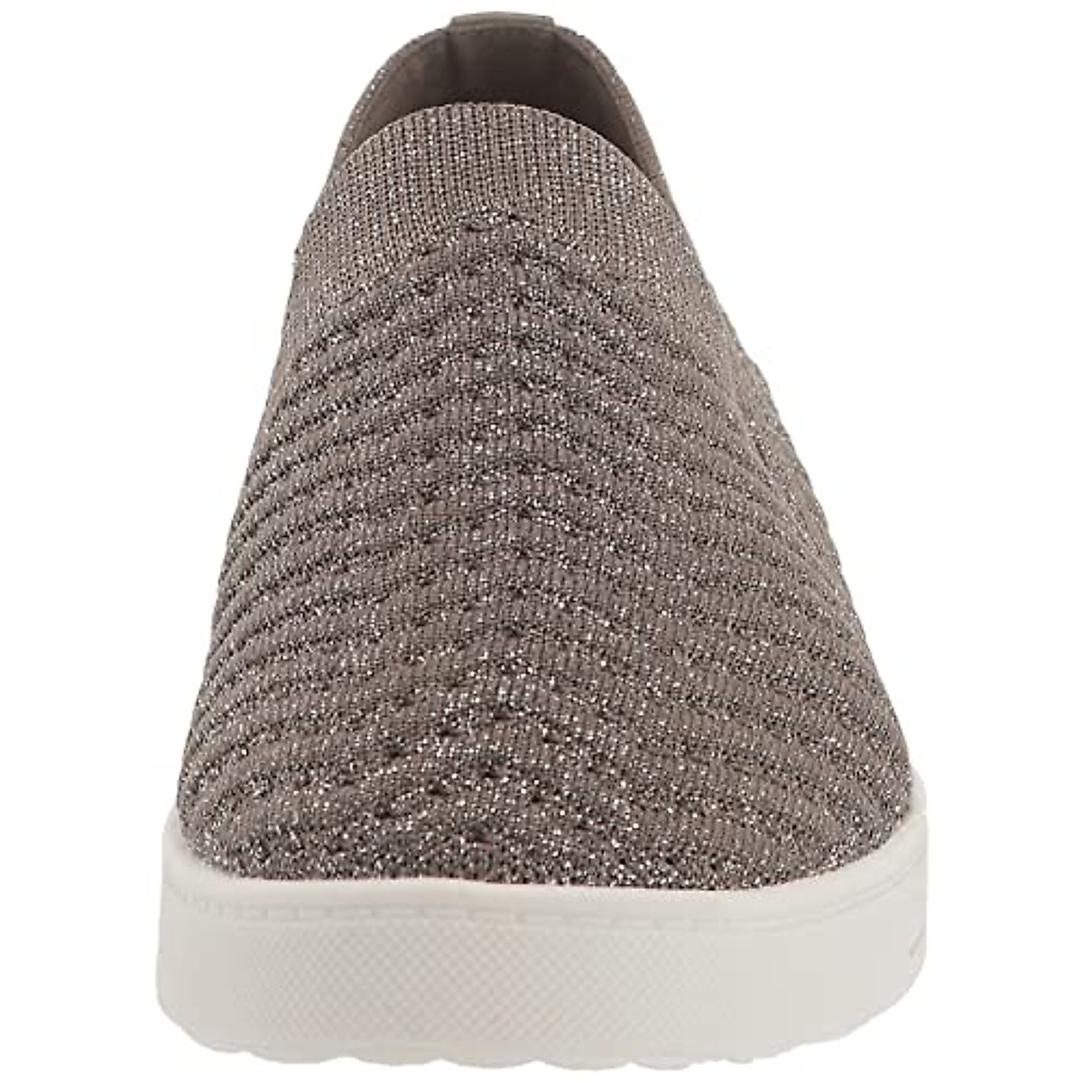 WHITE MOUNTAIN Shoes Courage Women's Slip-on Sneaker, Silver/Fabric, 9 M