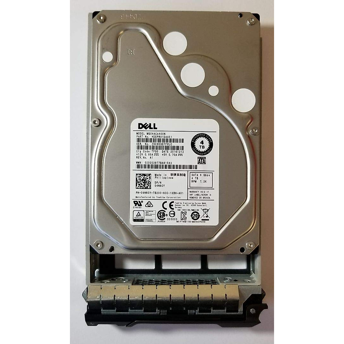DELL 4N6CY 4.0TB 7.2K ENT SATA 3.5 6GBps Hard Drive