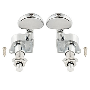 Wilkinson 3R3L E-Z-LOK Guitar Tuners Machine Heads Tuning Pegs Keys Set for Electric or Acoustic Guitar, Chrome