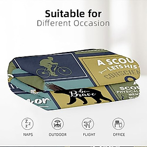 Scout Throw Blanket for Scout Lovers Soft and Fuzzy Fleece Scout Blanket Gifts for Scout Boys and Girls