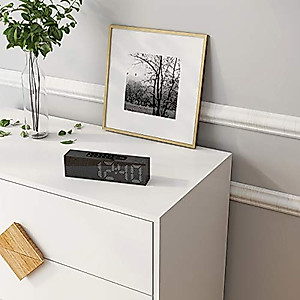 RASOO Chest of Drawers White 4 Drawer Dresser Chest Bedside Drawer Cabinet Storage for Bedroom with Special Shape Square Handle, 31.77” X 15.74” X 36.22” (LxWxH)