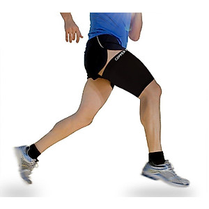 THIGH Compression Recovery Sleeve by COPPER HEAL Recover from Sore Pulled Hamstring Groin Strain Pain Sprains Tendinitis Injury Quadriceps Muscle Tear Quad