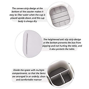 Lightweight and Comfortable mouthwash Cup, Multi-Compartment Toothbrush Cup, Simple Household Bathroom Toothbrush Cup, Safe and Durable wash Cup, Suitable for Travel and Outdoors