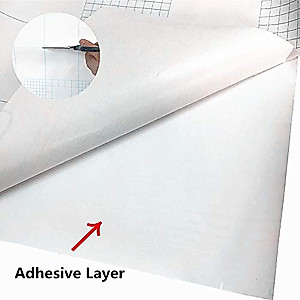 Yija Self-Adhesive Linen Cream Color Pattern Waterproof Shelf Drawer Liner Cabinet Sticker，Wallpaper 15.6Inch by 98Inch