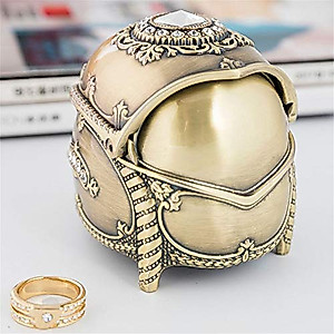 GaRcan Trinket Display Storage Creative Personality Desktop Jewelry Storage Box Collection Box Zinc Alloy Diamond Jewelry Box for Girls Ladies Women (Color : Bronze, Size : 8X6