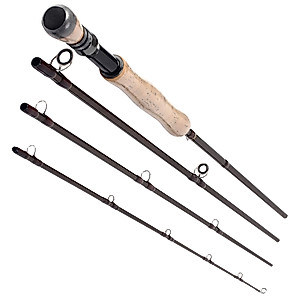 10ft Fly Fishing Rod 4 Sections 7-8wt Fly Rod Carbon Fiber Blanks Light Weight Medium Fast Action Freshwater Fishing