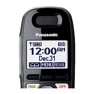 Panasonic DECT 6.0 Plus Cordless Amplified Phone with Digital Answering System Expandable to 6 Handsets Talking Caller ID – 2 Handsets Included (KX-TG6592T),Titanium Black