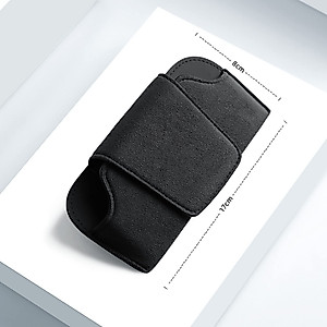 Alfanxi Sunglasses Holder for Car Sun Visor, Universal Organizer Box, Vehicle Visor Accessories Protective Storage Case Compatible with Most of Cars (Black)