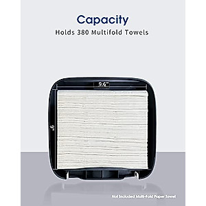 Paper Towel Dispenser, C-Fold and Multifold Tissue Towel Dispenser for Bathrooms, Kitchens and High-Traffic Washrooms, CHUANGDIAN, White