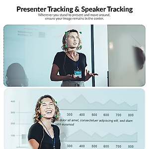 WYRESTORM Conference Room Camera System 120° FOV 4K Webcam with Auto Framing, Presenter/Speaker Tracking, Video Bar 3.5mm Audio Out Dual Stereo Speakers, Cascaded Mics Up to 3 Times for Various Room