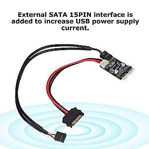 USB 2.0 9pin USB hub 2 Port with SATA Power Cable Extension hub USB 2.0 hub for Computer for Desktop for PC