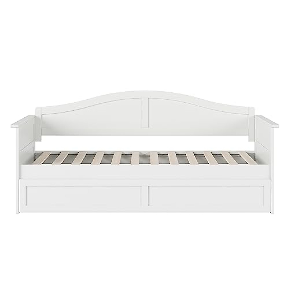 AFI, Acadia Twin Size Wood Daybed Frame with Twin Trundle, White