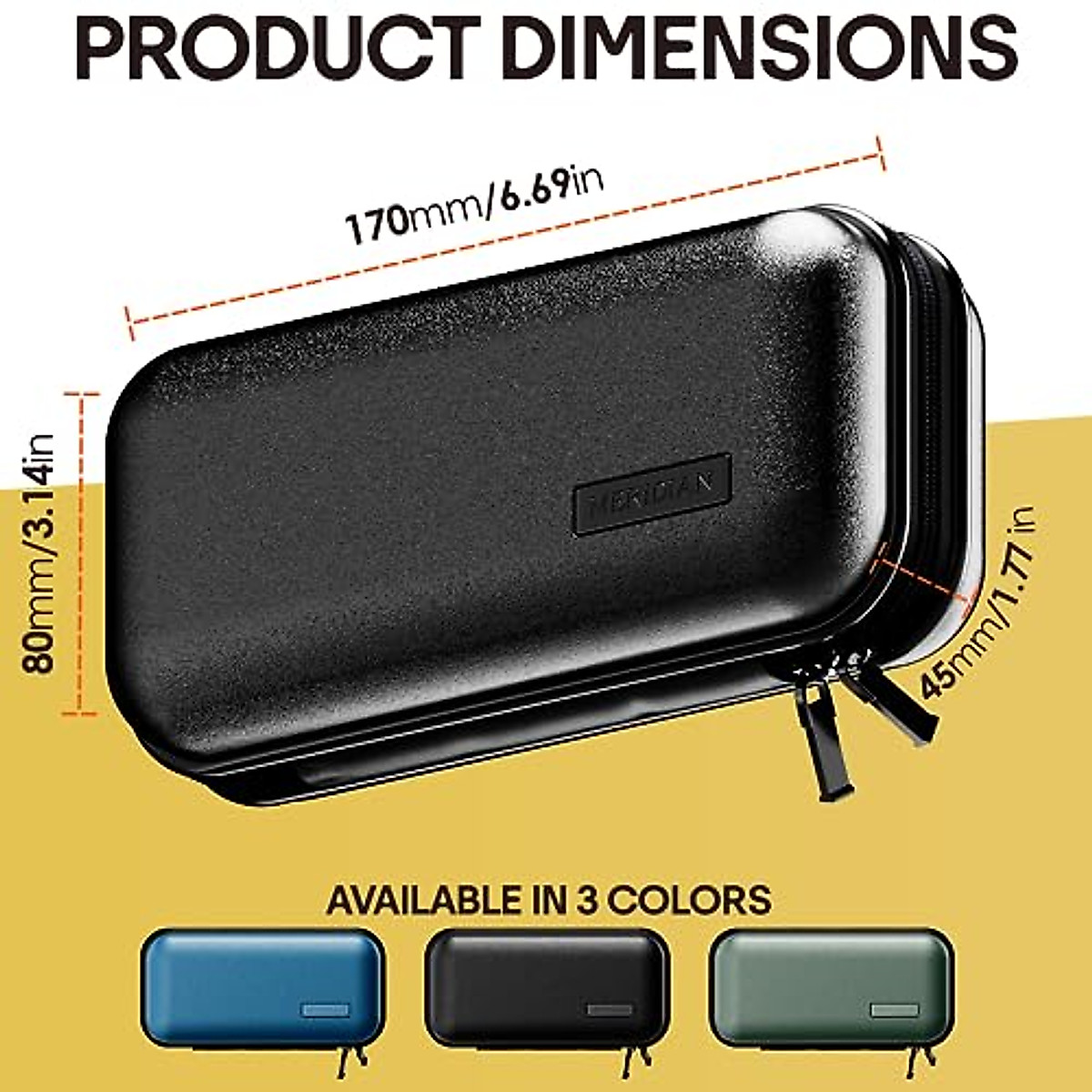 Meridian Hard Case Groin Trimmer Case for Men and Women Ocean Blue Hard Travel Storage Case Trimmers and Accessories - Case Only