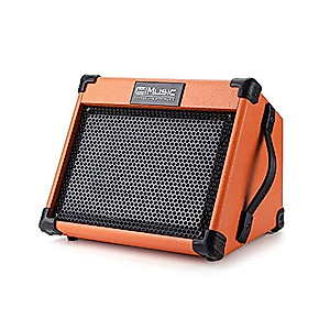 Acoustic Guitar Amplifier, 20 Watt Bluetooth Amp for Guitar Acoustic with Reverb Chorus Effect, 3 Band EQ（Including Microphone and Audio Cable）