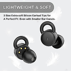 wedoking Comfortable Sleep Earbuds for Side Sleepers, Invisible Earbuds Wireless Bluetooth Sleeping Earbuds, Noise Blocking Headphones for Sleeping Discreet Earphones for Music, Home, Work