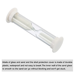 PATIKIL 2 Minute Sand Timer, 4Pcs Small Sandy Clock with Plastic Cover, Count Down Sand Glass for Games, Kitchen, Party Favors DIY Decoration, White