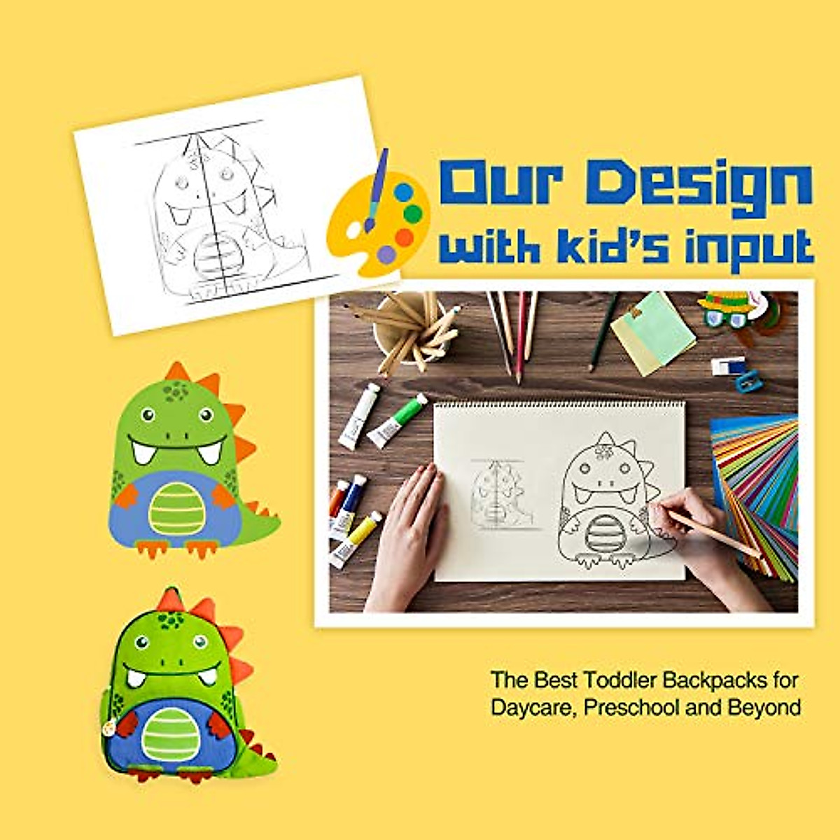 CLOVERCAT Dinosaur Lunch Box for Boys - Cute Insulated Reusable Toddler Lunch Box with Container Cooler - Toddler Lunch Bag Tote Perfect for School, Picnic, Travel, & Outdoors