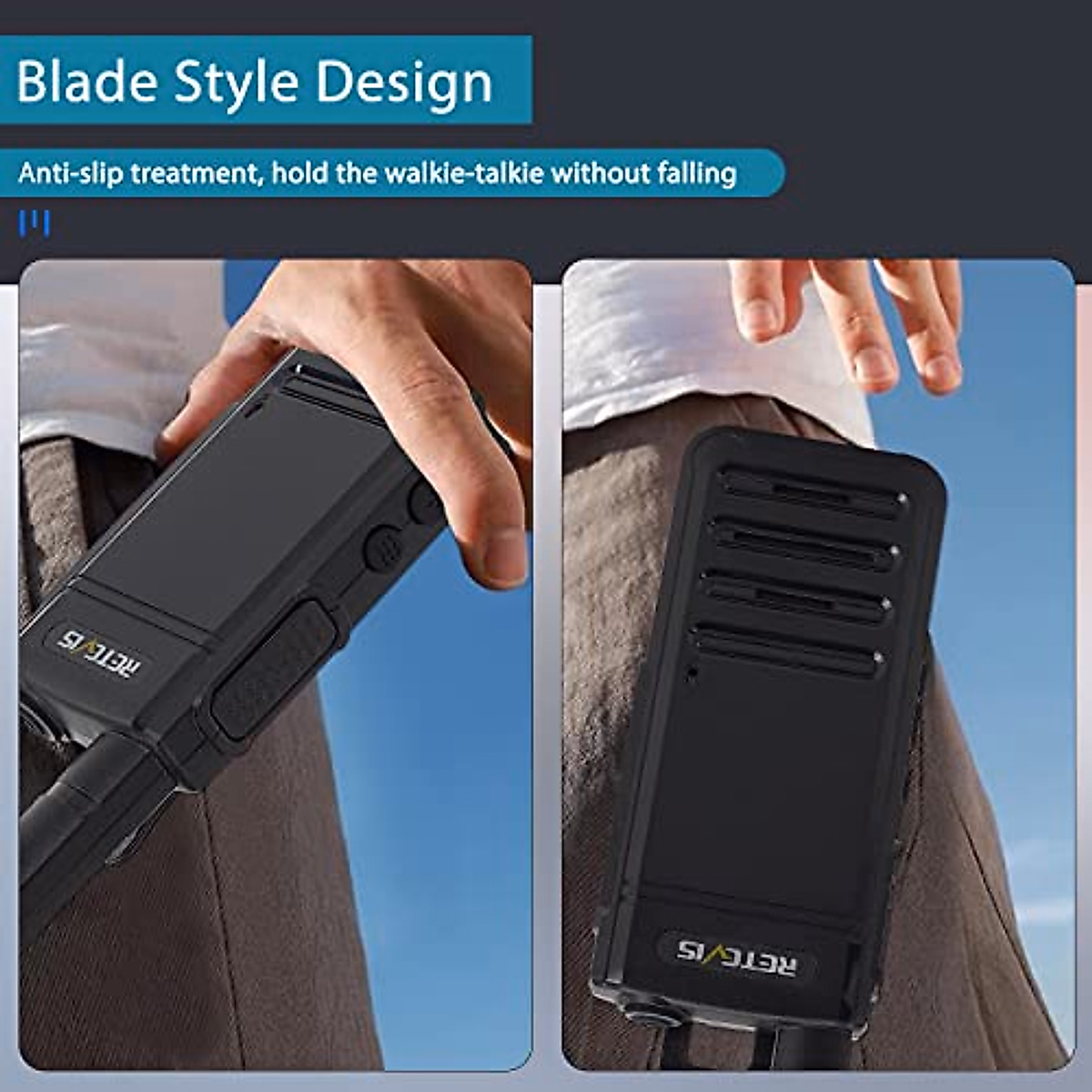 Retevis RB39 Walkie-Talkies,USB-C Rechargeable Two-Way Radios,Call Tone,Rugged,VOX Hands Free Portable 2 Way Radios for Healthcare Utility School Government(10 Pack)