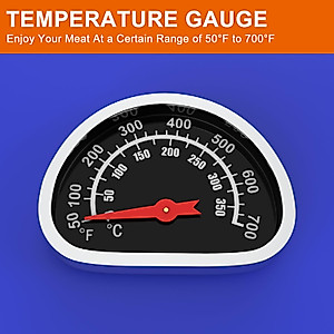 Hard Cover Hood with Temperature Gauge for Blackstone 17 inch Table Top Griddle, 5010 Hinged Lid for 17" Blackstone 1650, 1832, 1971, 2142 Portable Grill, Blue