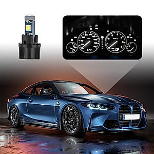 20PCS Car LED Dash Lights - Super Bright Instrument Cluster Light Bulbs with T5 37 74 LED Bulbs & Twist Lock Socket - Universal 12V LED Lights for Car Interior Accessories (White)