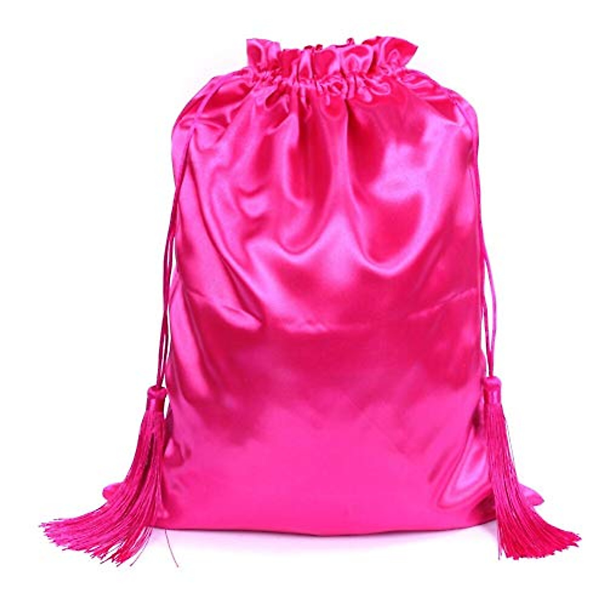 Ali Pearl Silk Satin Wig Bags, 3 Pcs Pink, Drawstring Closure, Rectangular, Elegant and Portable, Wig & Hair Extension Storage, Travel