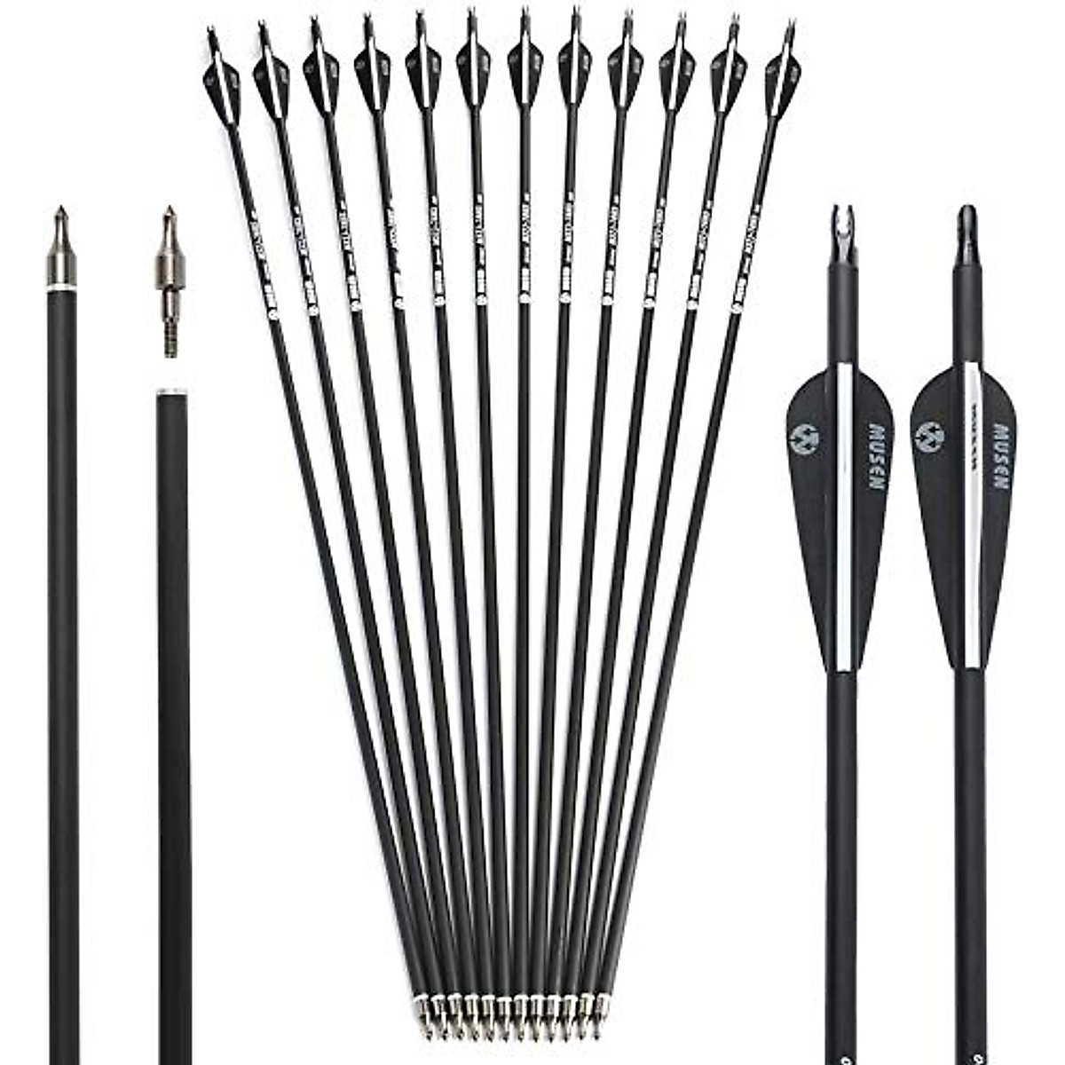 Evercatch Compound Hunting Target Bow Kit | USA Gordon Limbs | Fully Adjustable 24.5-31” Draw 30-70LB Pull | Up to 315 FPS & Guarantee | 5 Pin Lighted Sight, Rest, Quiver | W String Stop | Soft Bag RH