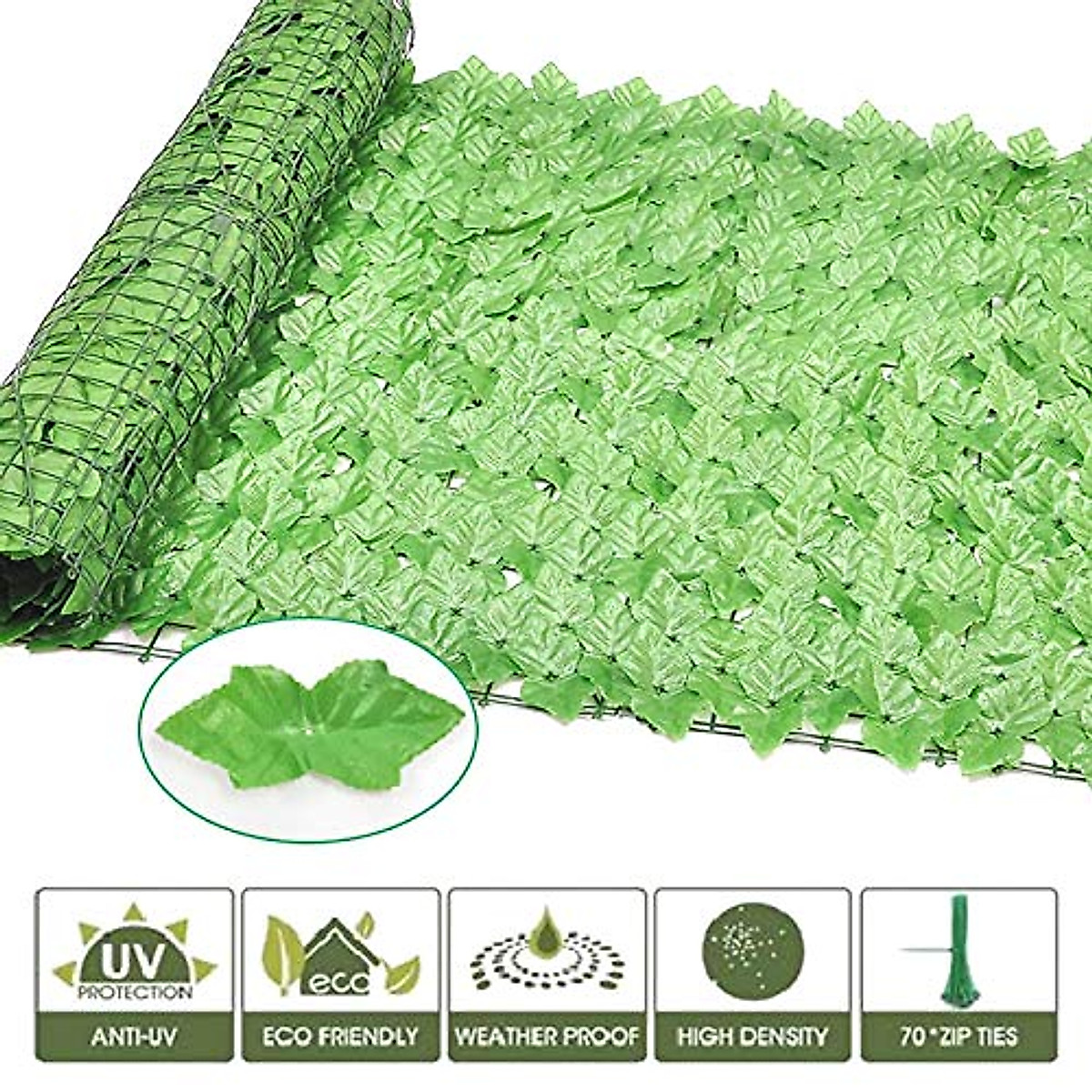 GUANGLU Artificial Leaf Screening, Ivy Leaf Screening, Artificial Hedge Fence and Faux Ivy Vine Leaf Decoration for Outdoor Decor, Garden