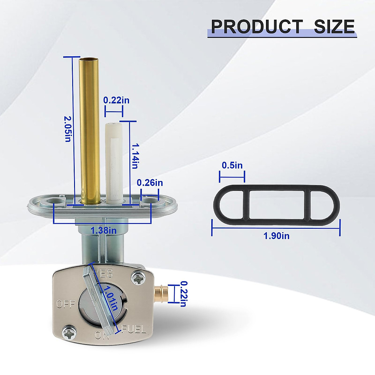 MOTOALL Tank Switch Gas Valve Fuel Petcock w/Gasket for Yamaha Bear 250 400 Shut Off Valve for Yamaha Bear Tracker 250 Bruin 250 Timberwolf ATV