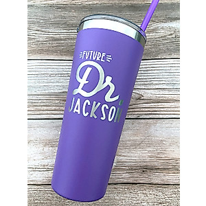 Personalized Doctor Laser Engraved 22 oz Tumbler with Straw, Future Doctor, Doctor MD, Doctor Gift for Men