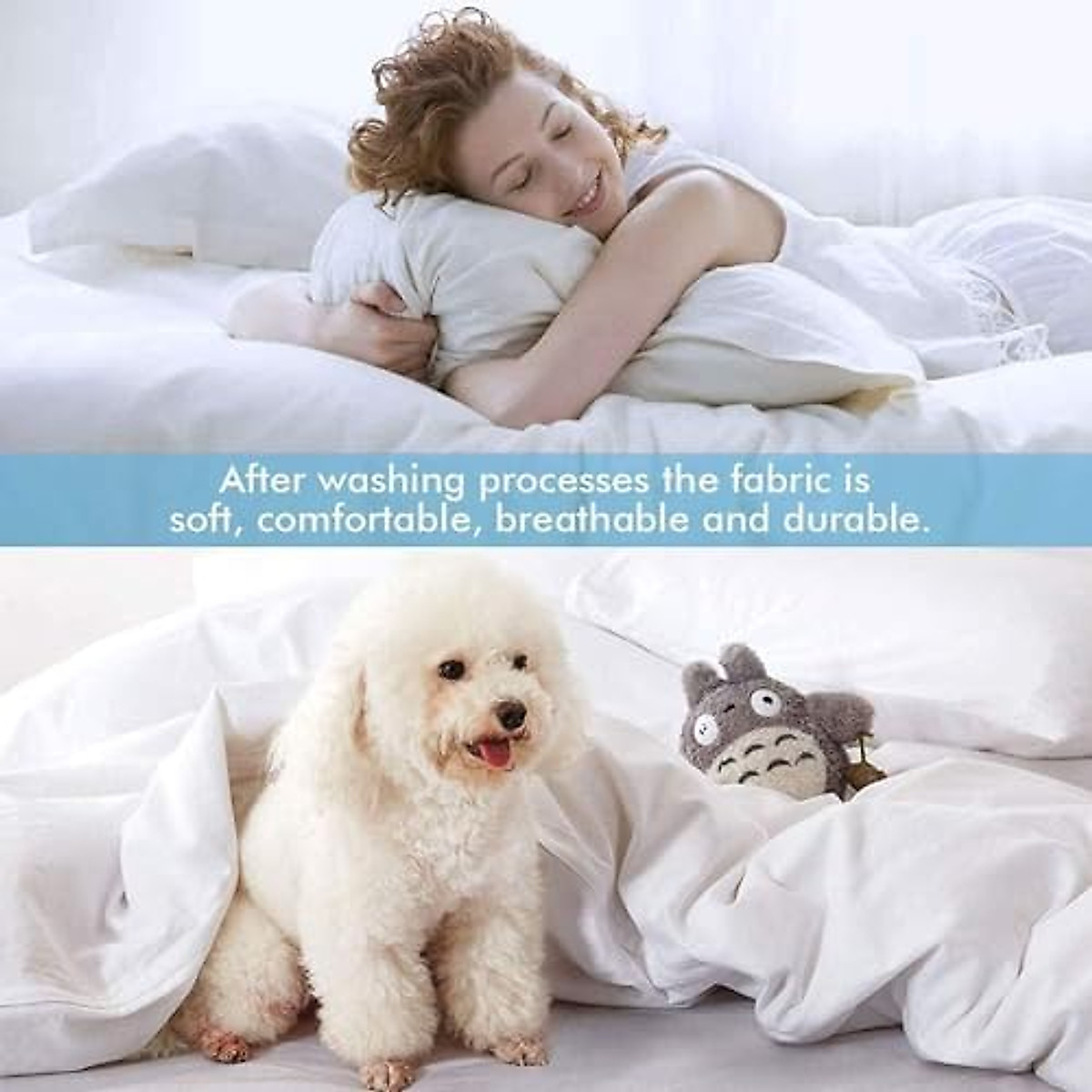 JC BEDDING HOUSE Made with Premium Quality Indian Cotton, 4PC Sheet Sets, 1000 Thread Count, Full Size (54"X75") with 12" INCH DEEP Pocket, Sateen Weave, Ultra Soft, Aqua Blue, Solid Pattern